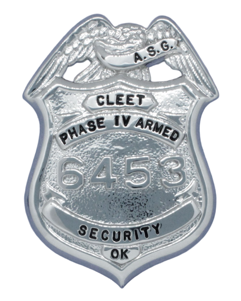 Police And Fire Department Badges With Eagle
