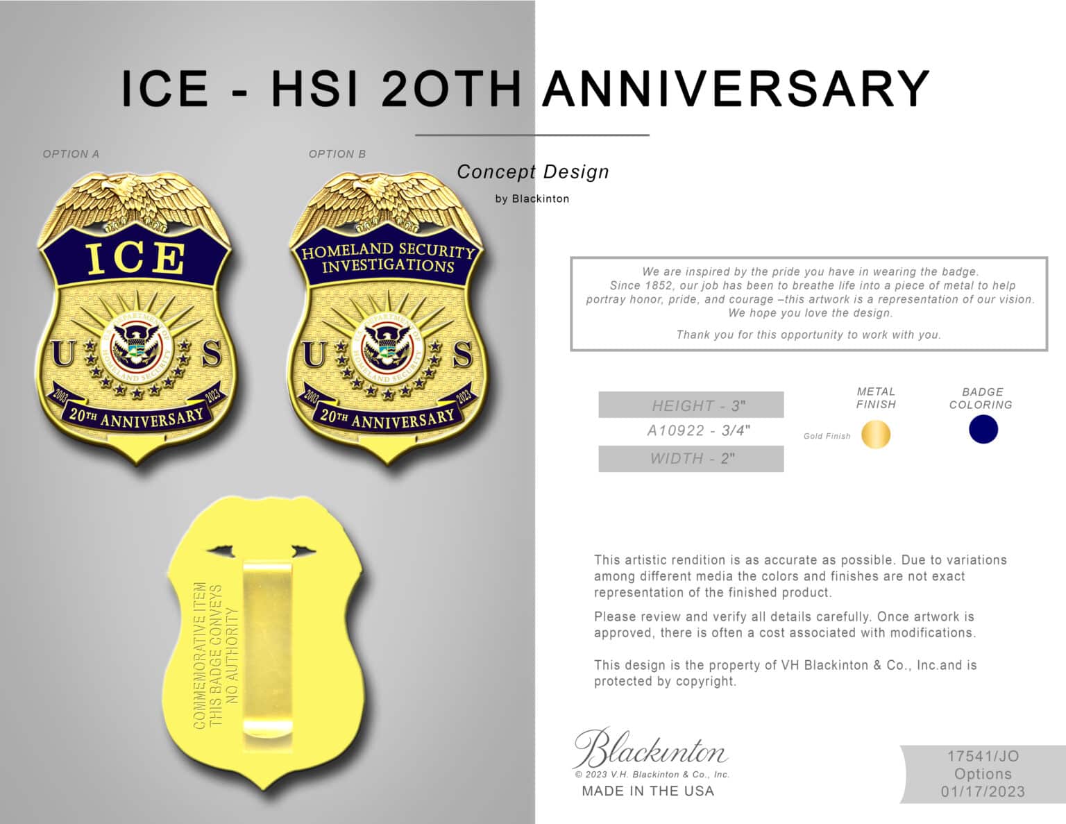 ICE - HSI 20TH ANNIVERSARY - Irvin Hahn